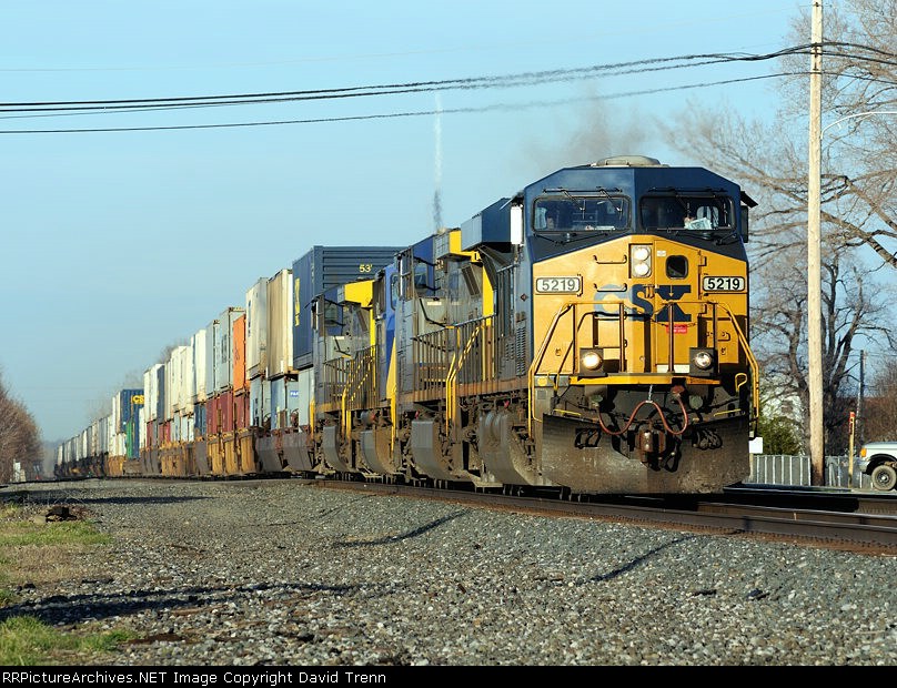 Westbound CSX Q169 is at MP 102 on track number one